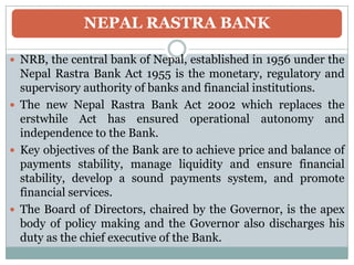 Role and function of nepal rastra bank | PPTX