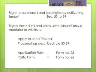 Kerala Land tribunal procedures uploaded by T J Joseph adhikarathil | PDF