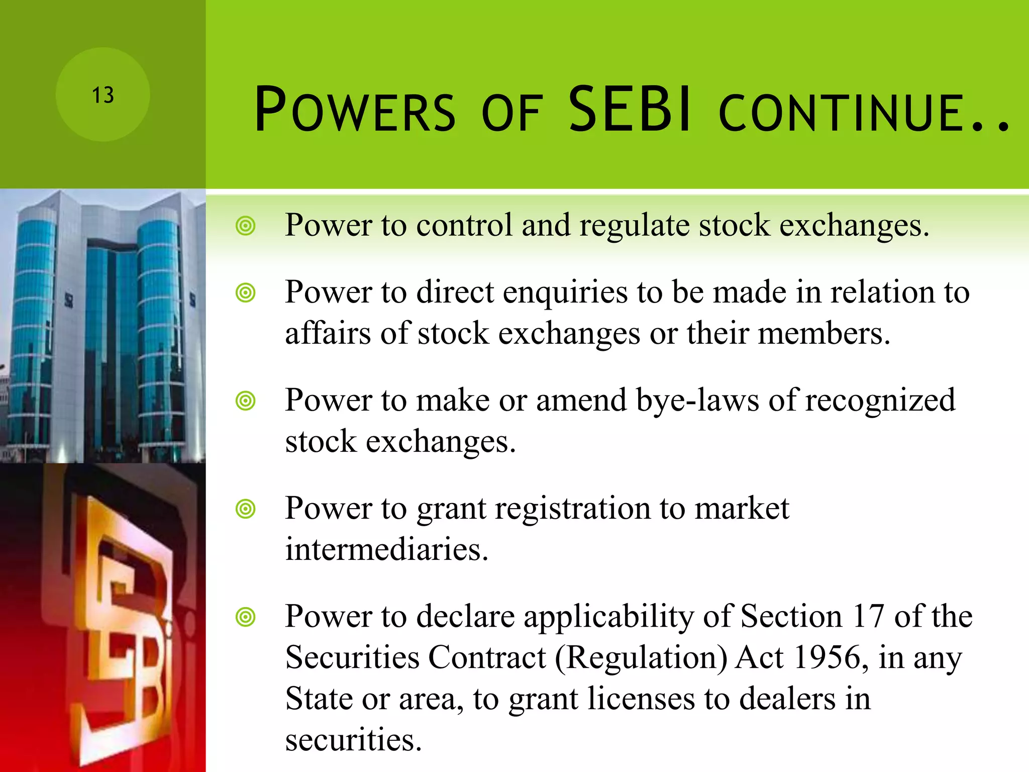 Role and functions of sebi | PPTX