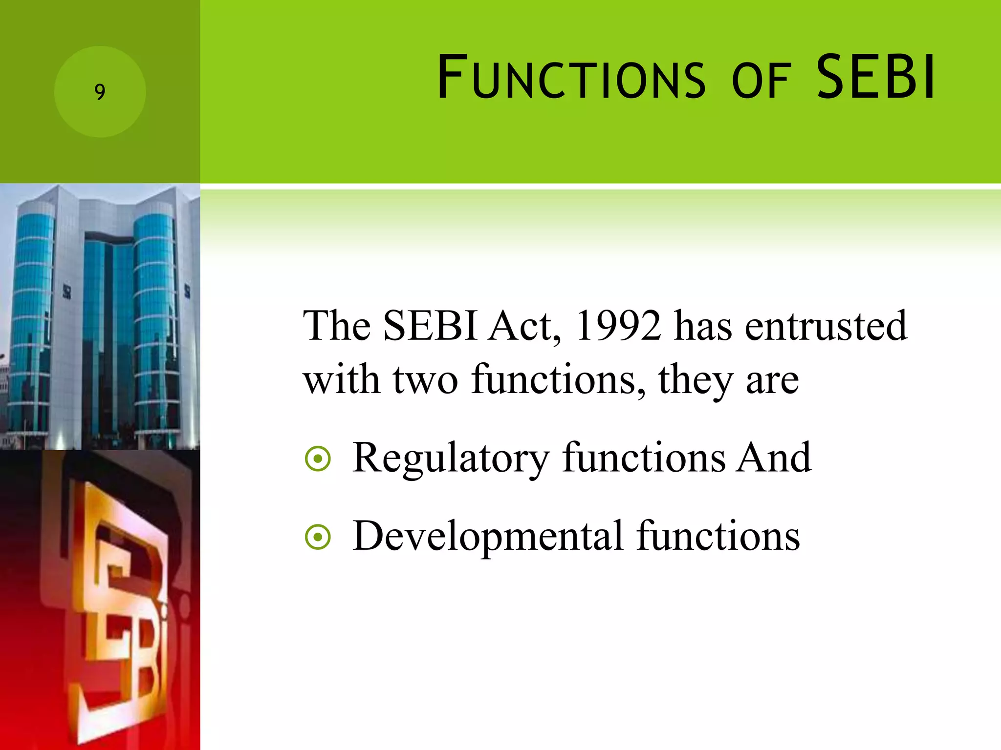 Role and functions of sebi | PPTX