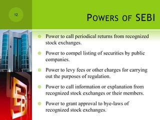 Role and functions of sebi | PPTX