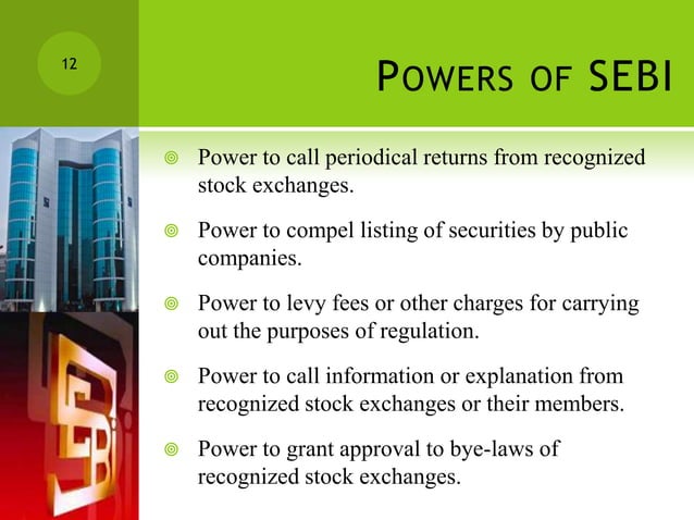 Role and functions of sebi | PPTX