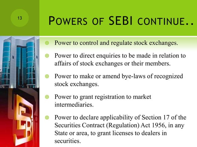 Role and functions of sebi | PPTX