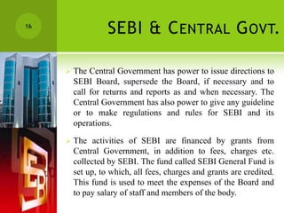 Role and functions of sebi | PPTX