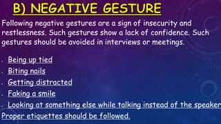Role and importance of body language | PPTX