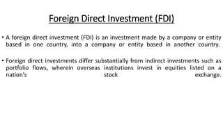 Role and purpose of FDI | PPTX