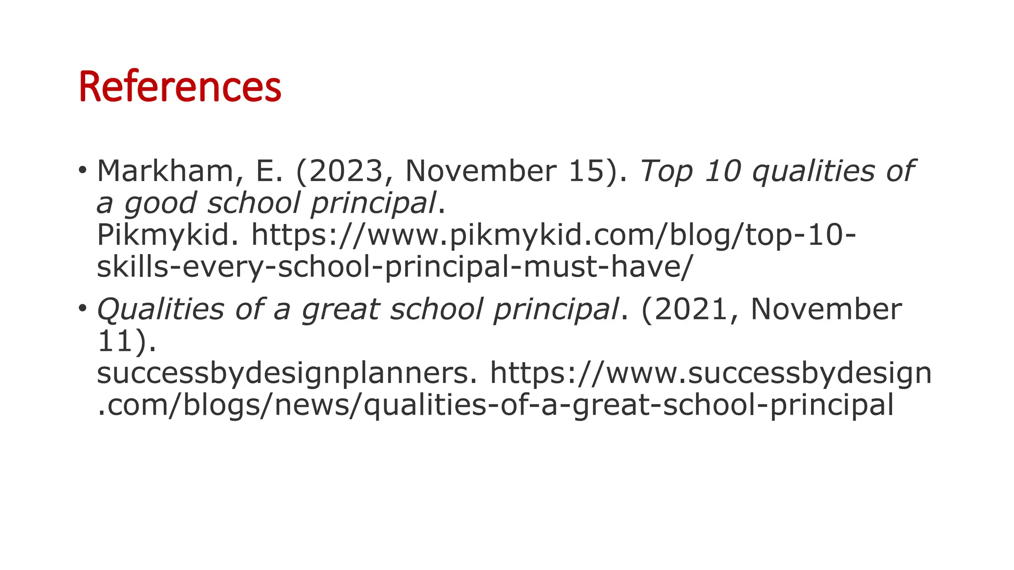 The Role and qualities of a Principal | PPTX