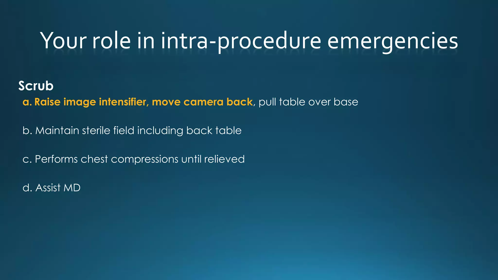Cardiac cath roles and responsibilities durning an Intra-Procedure ...