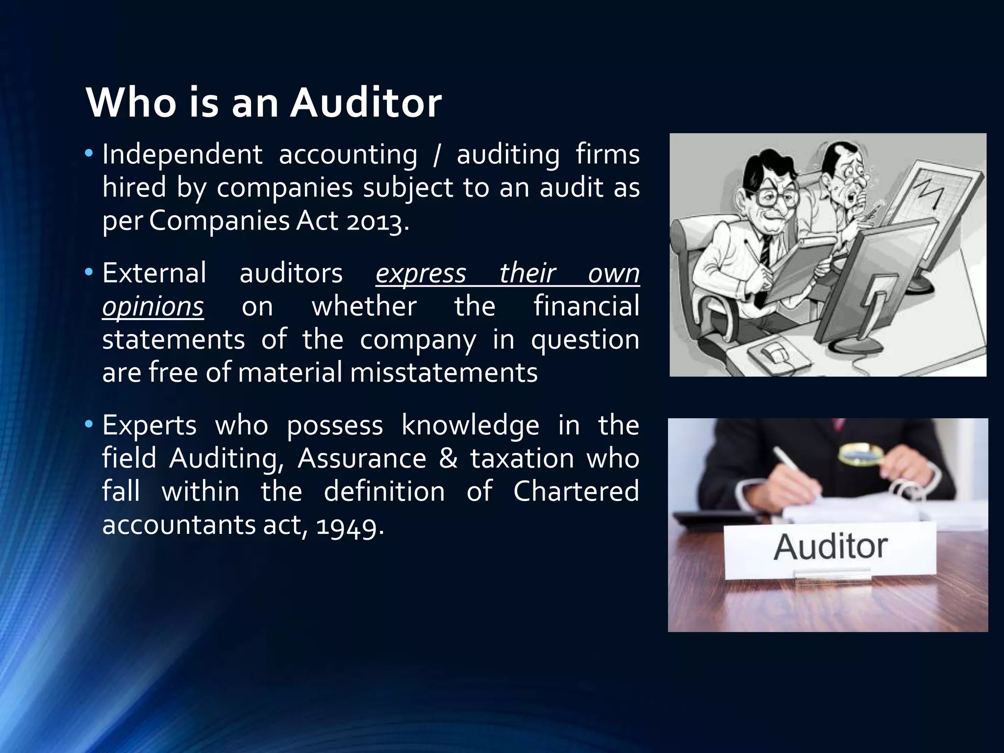Role and responsibilities of auditor | PPTX