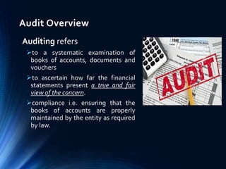 Role and responsibilities of auditor | PPTX