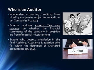 Role and responsibilities of auditor | PPTX