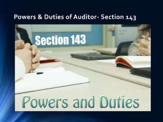 Role and responsibilities of auditor | PPTX