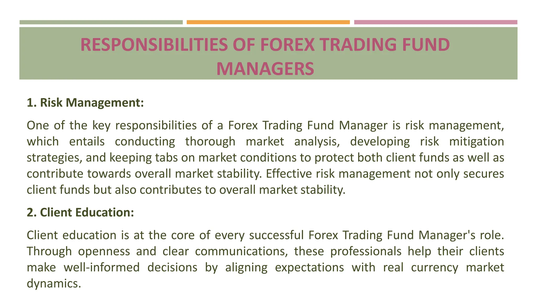 Role and Responsibilities of Forex Fund Managers in Global Economy ...