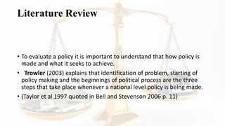 Research Praposal of Role and responsibility of government to reduce ...