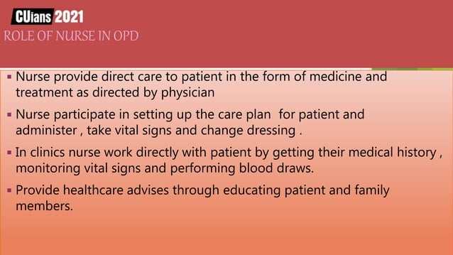 role and responsibility of nurses in ipd opd icu.pptx