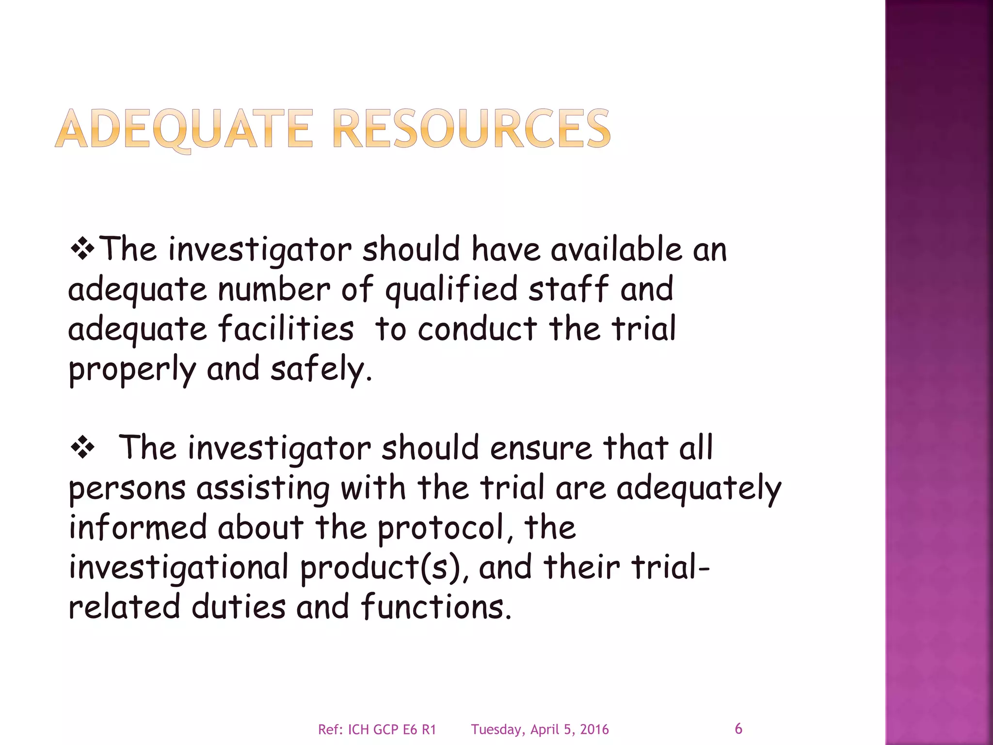 Role and responsibility of principal investigator | PPTX