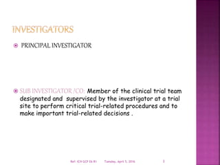 Role and responsibility of principal investigator | PPTX