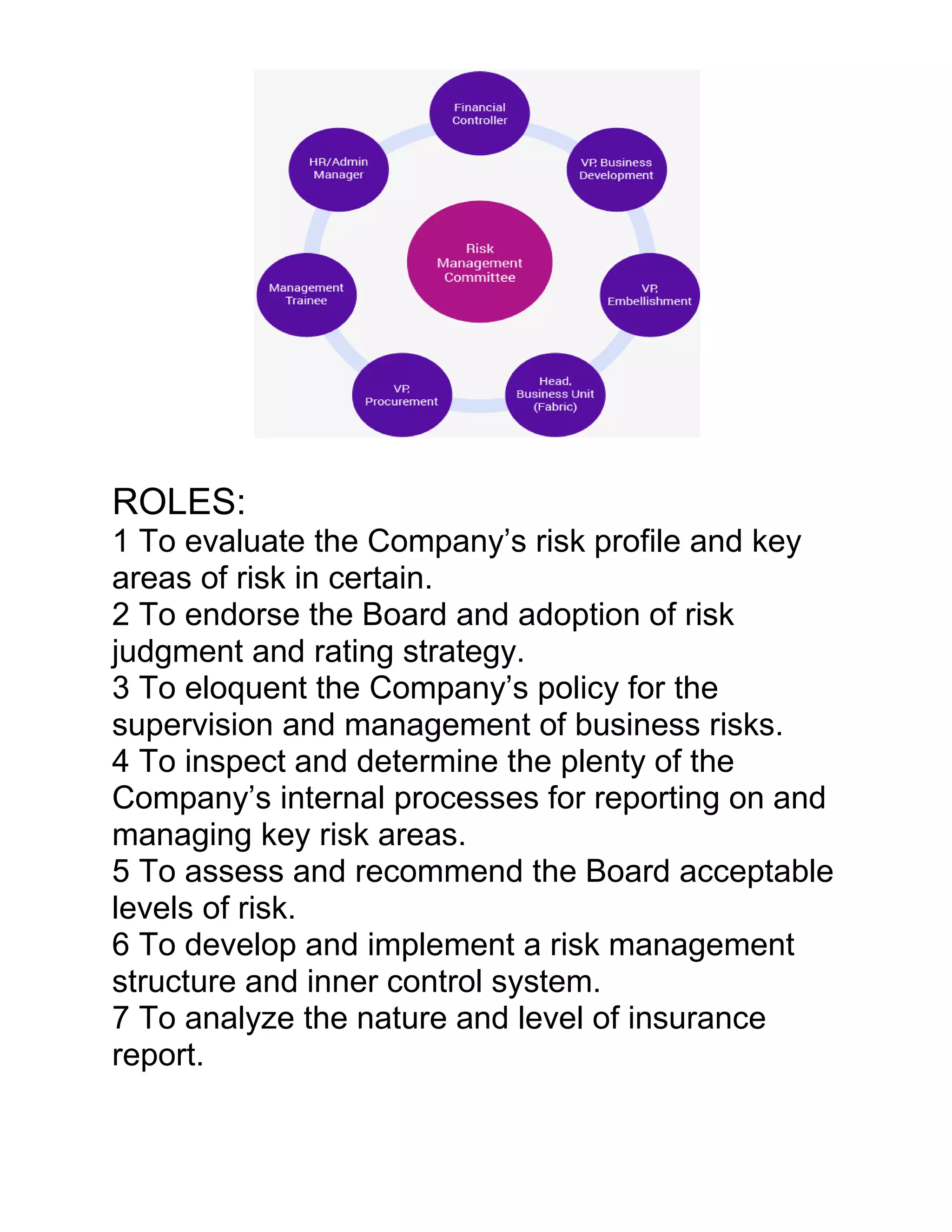 Role and responsibility of risk manager | PDF