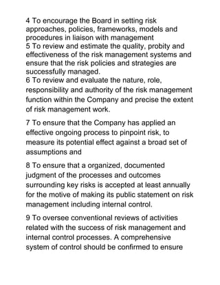 Role and responsibility of risk manager | PDF