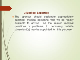 Role and Responsiblities of Sponsor as per ICH GCP.pptx