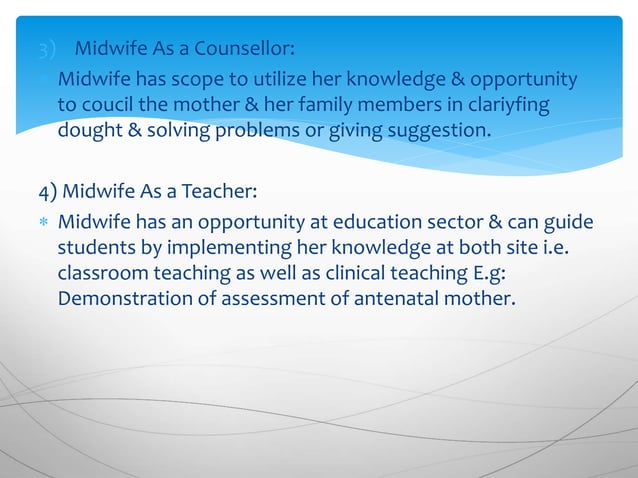 ROLE AND SCOPE OF MIDWIFERY PRACTICE.pptx