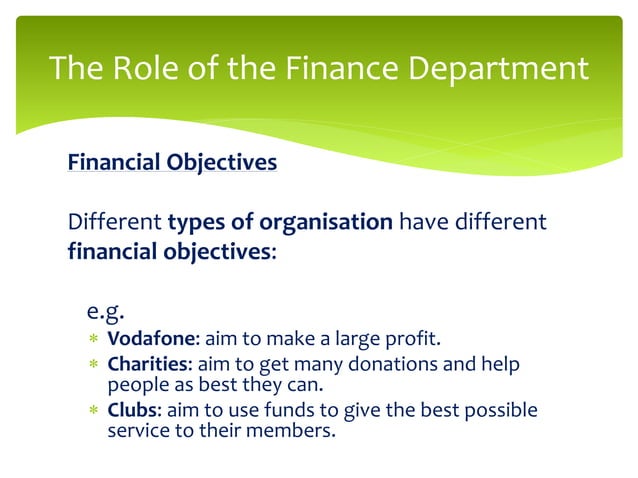 Role and significance of finance in other functional areas | PPTX