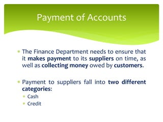 Role and significance of finance in other functional areas | PPTX