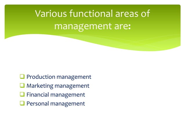 Role and significance of finance in other functional areas | PPTX