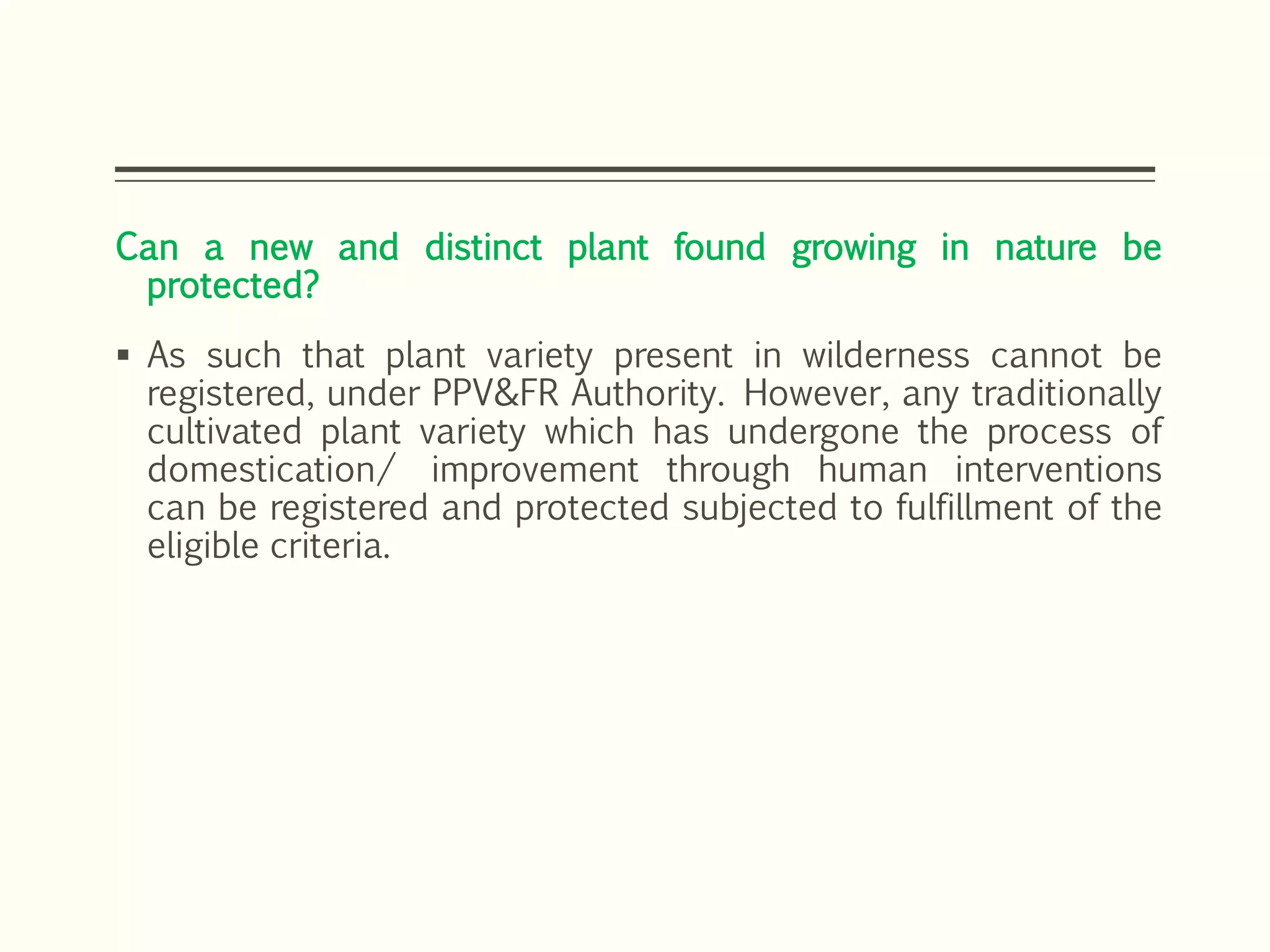 IPR in AGRICULTURE PLANT BREEDER'S FARMER'S RIGHTS | PPTX