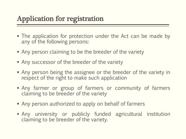 IPR in AGRICULTURE PLANT BREEDER'S FARMER'S RIGHTS | PPTX | Agriculture ...
