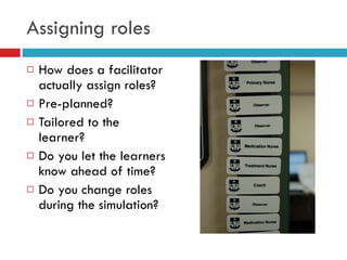 Role Assignment In Simulation | PPT