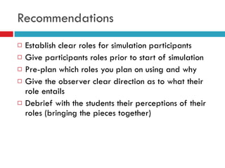 Role Assignment In Simulation | PPT