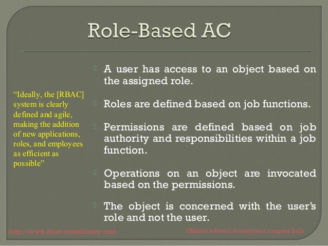 Role based access control - RBAC