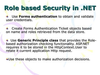 Rolebased security | PPT | Internet | Computing