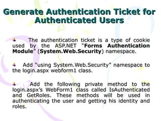 Rolebased security | PPT | Internet | Computing