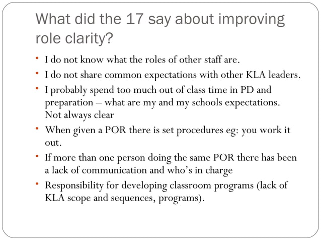 Role clarity ppt | PPT | Educational Assessment | Education