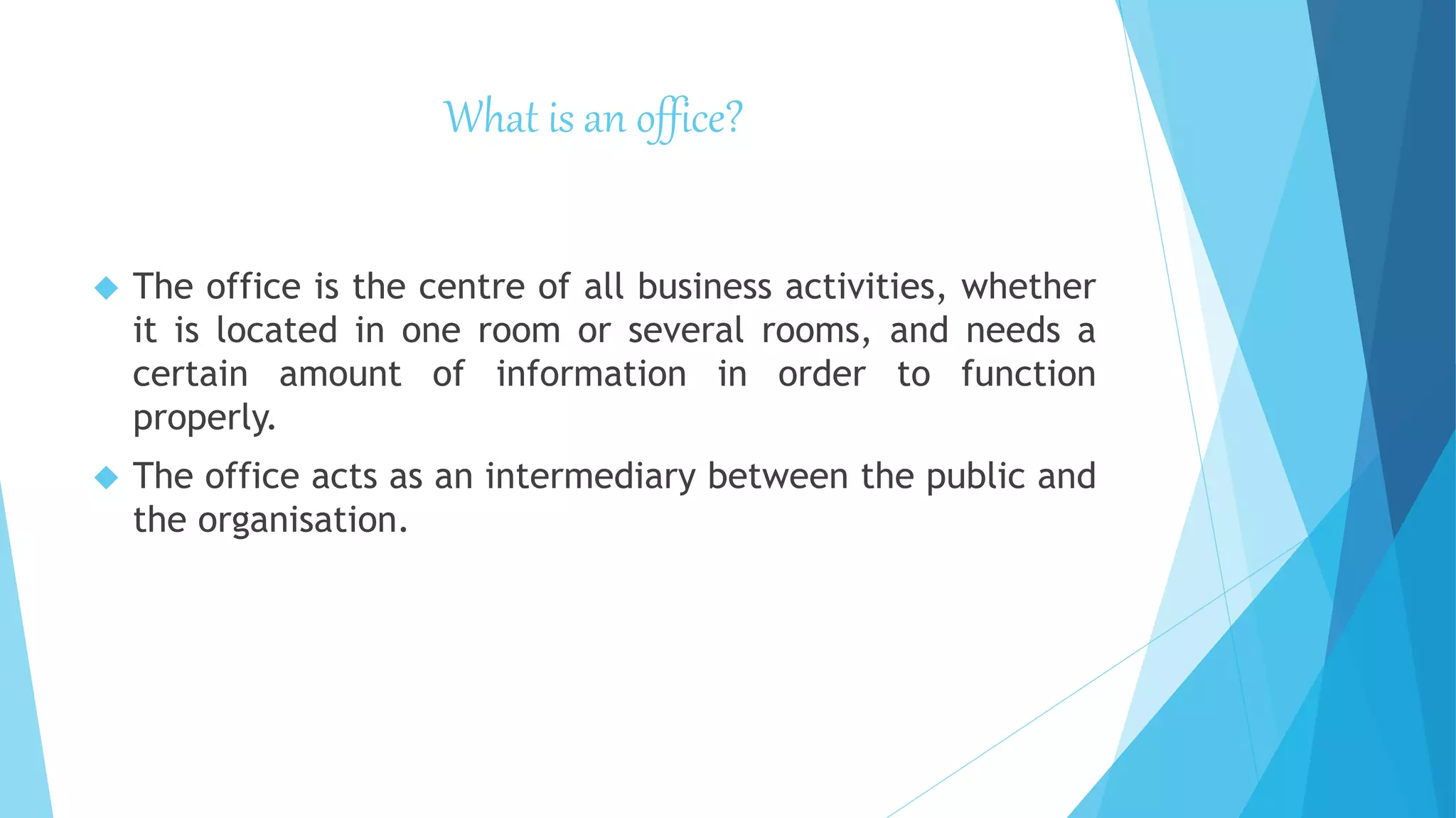 Role & functions of the office | PPTX