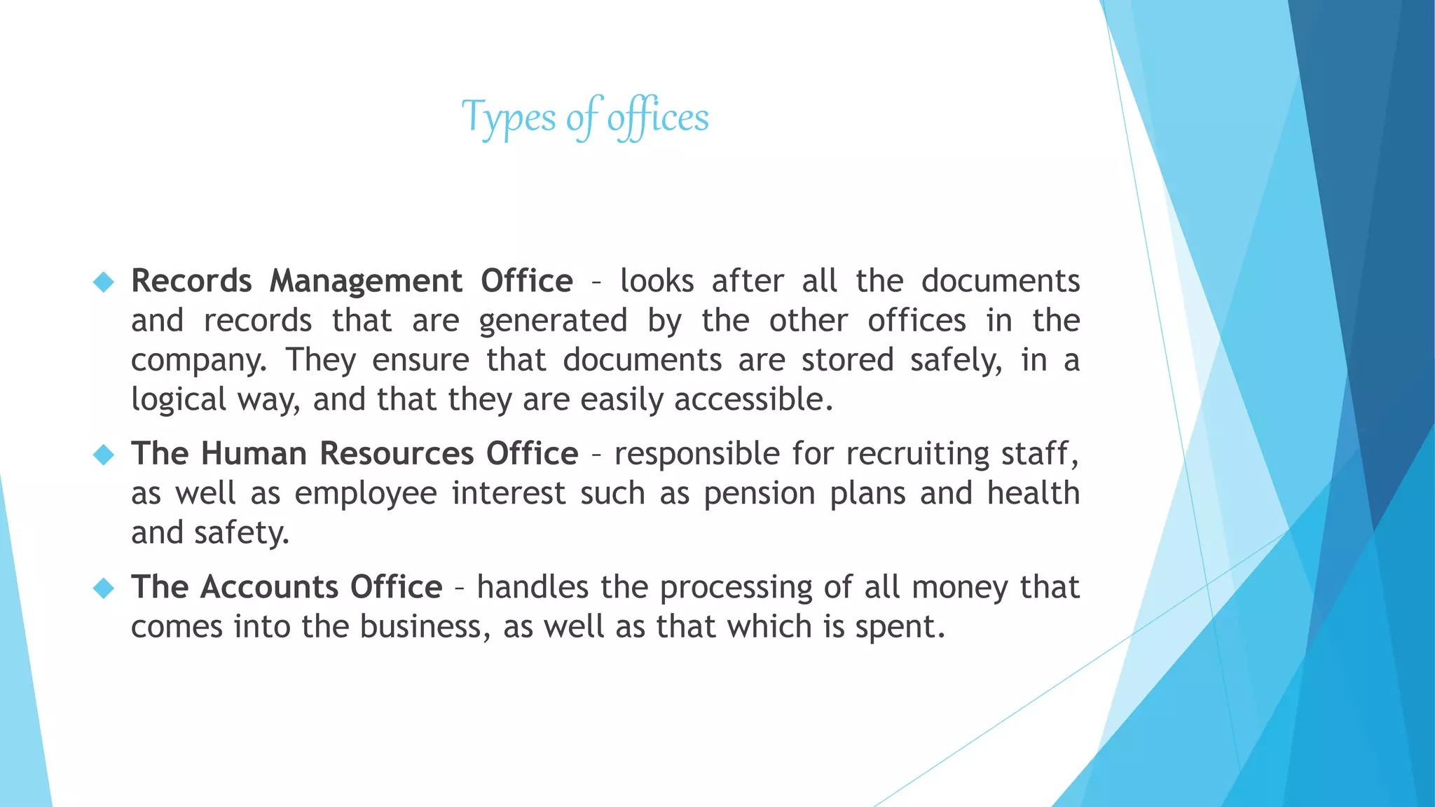 Role & functions of the office | PPTX