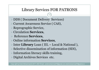 Role & importance of libraries in academic excellence for stakeholders ...