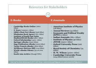 Role & importance of libraries in academic excellence for stakeholders ...