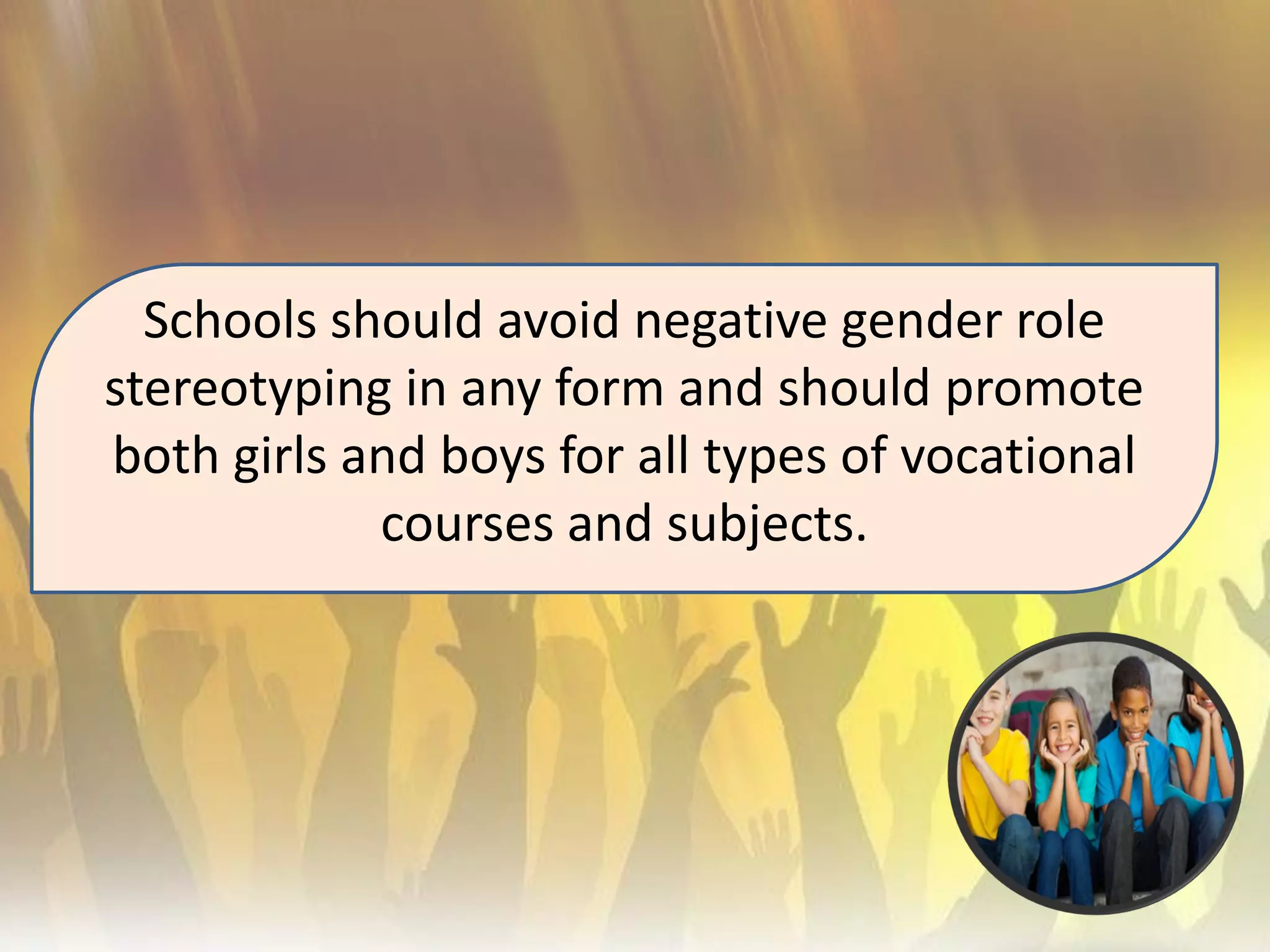 Role of classroom education in eradicating gender inequality | PDF