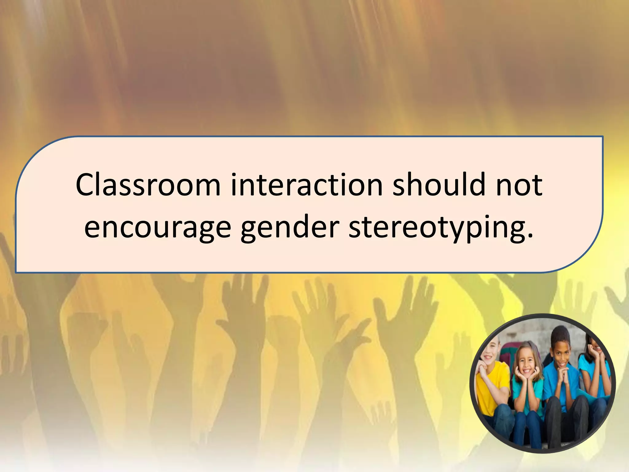 Role of classroom education in eradicating gender inequality | PDF