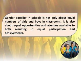 Role of classroom education in eradicating gender inequality | PDF