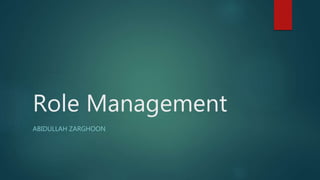 Role management | PPTX