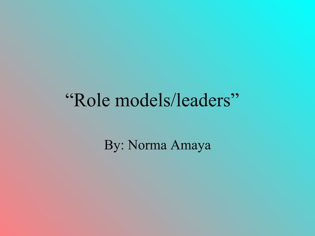 Role Models | PPT