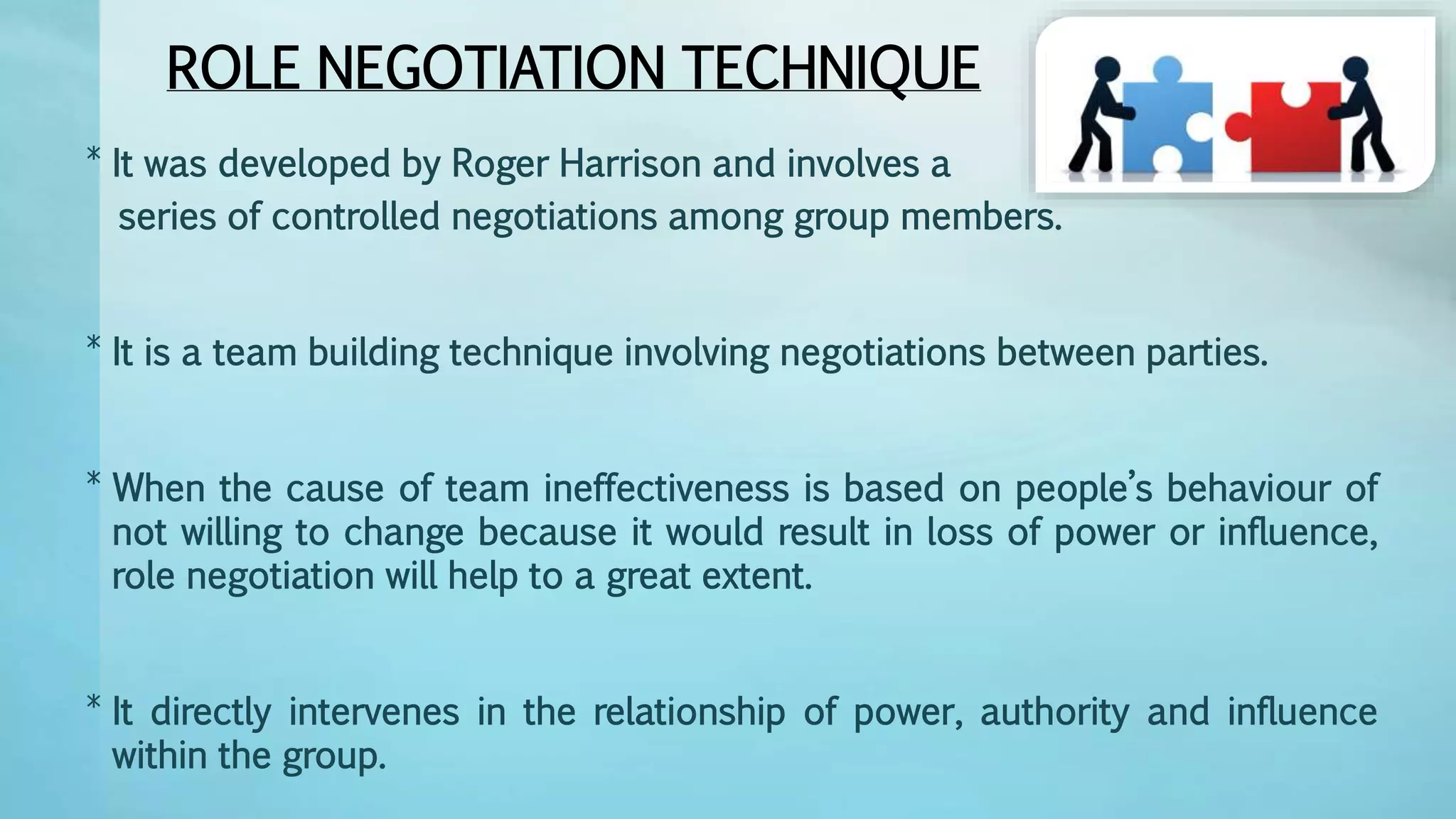 Role negotiation techniques | PPT