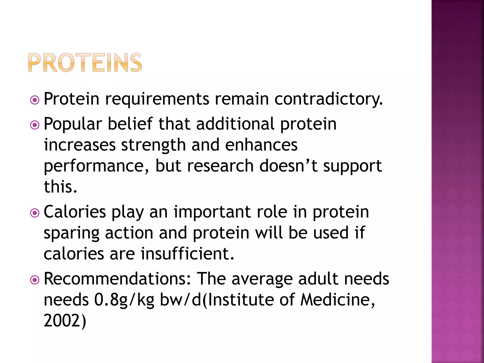 Role of Nutrition in sports | PPTX