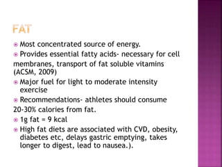 Role of Nutrition in sports | PPTX
