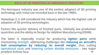 ROLE OF 3D PRINTING IN AEROSPACE - A Review.ppt