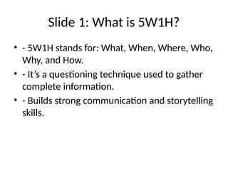 Role_of_5W1H_Technique_Presentation.pptx